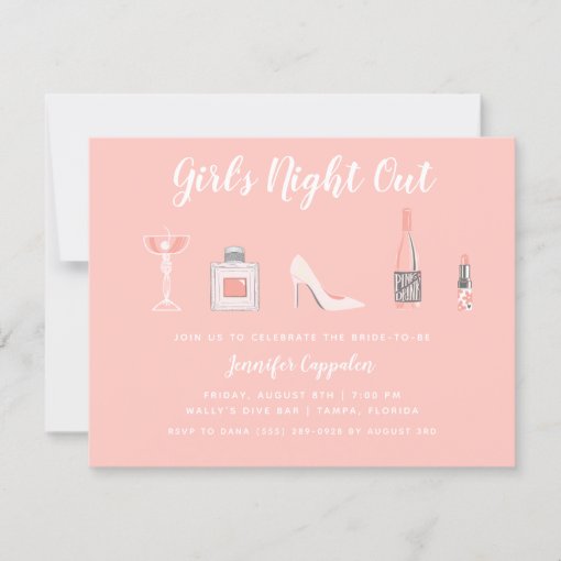 Girls Night Out Bachelorette Party Invitation Zazzle