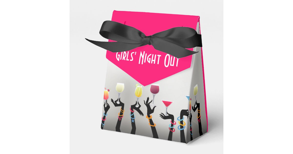 Girls Night Out Cocktail Party Favor Boxes | Zazzle