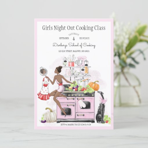 Girls Night Out Cooking Class Invitation | Zazzle