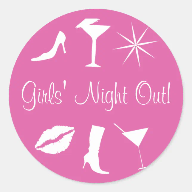 Girls' Night Out! Envelope Sticker Seal | Zazzle