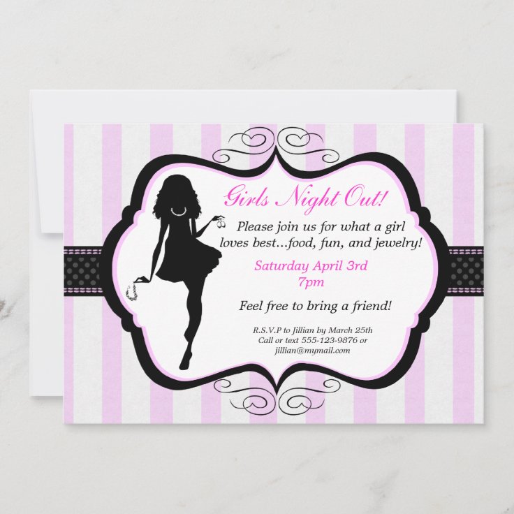 Girls Night Out Jewelry Party Invitation | Zazzle