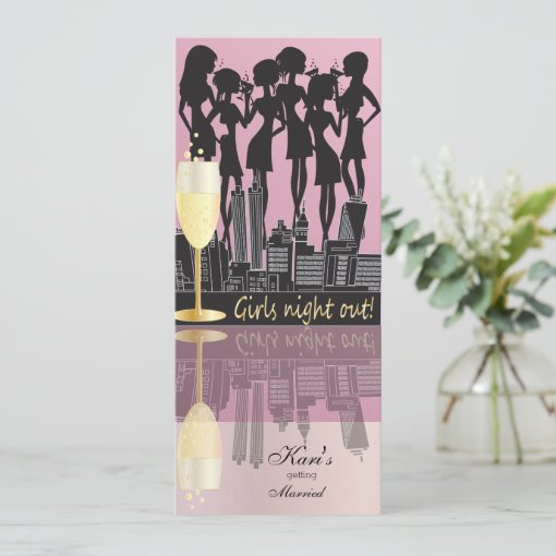 Girls Night Out Party Celebration | Pink Invitation | Zazzle