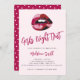Girls Night Out Pink Lips Bold Fun Bachelorette Invitation | Zazzle