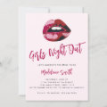 Girls Night Out Pink Lips Bold Fun Bachelorette Invitation | Zazzle