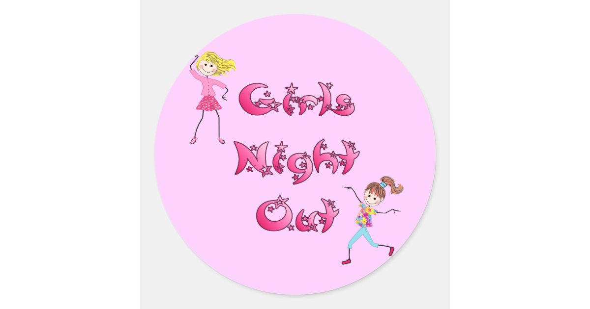 Girl's Night Out Stickers | Zazzle