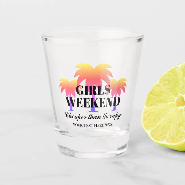 Girls night out weekend drinking party shot glass | Zazzle