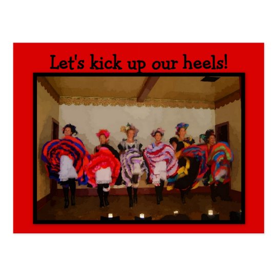 Girls Night Out Wild West Dance Hall Girls Postcard | Zazzle.com