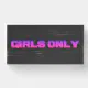 Girls Only Home Art Wooden Box Sign | Zazzle