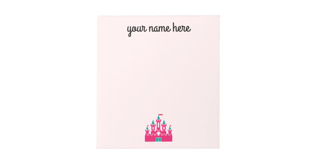 Girls Personalized Castle Stationery Notepad | Zazzle