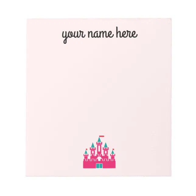 Girls Personalized Castle Stationery Notepad | Zazzle