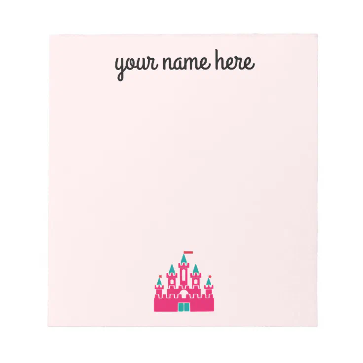 Girls Personalized Castle Stationery Notepad | Zazzle