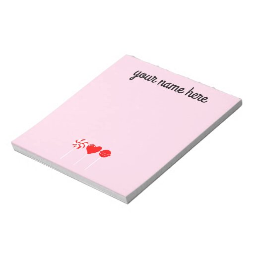 Girls Personalized Lollipop Notepad | Zazzle
