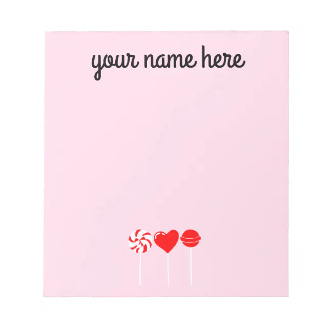 Girls Personalized Lollipop Notepad | Zazzle