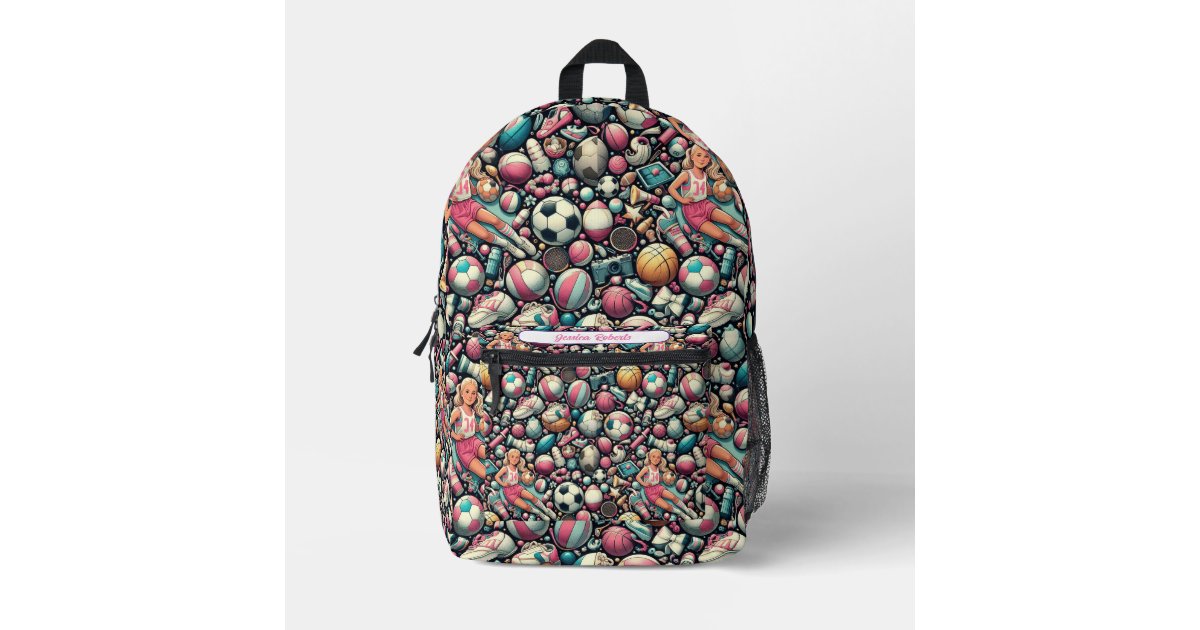 Girls Personalized Sports backpack | Zazzle