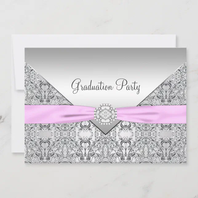 Girls Pink Graduation Party Invitation | Zazzle