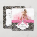 Girls Pink Leopard Birthday Party Invitation | Zazzle