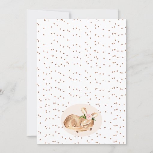 Girls Pink Oh Deer Birthday Party Invitation | Zazzle