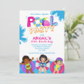 Girls Pool Party 10th Birthday Invitation | Zazzle