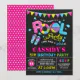 Girls Pool Party Birthday Chalkboard Invitation | Zazzle