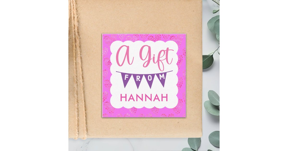 Girls Pretty Pink Birthday Gift Enclosure Note Card | Zazzle