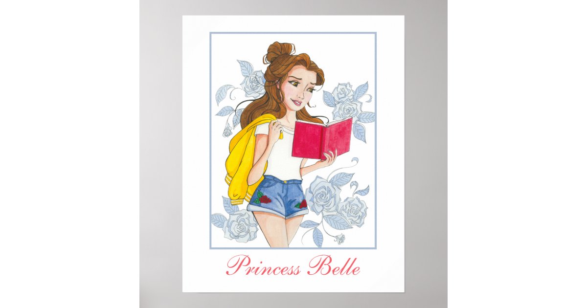Girl's Princess Poster, Modern Princess Belle Poster | Zazzle