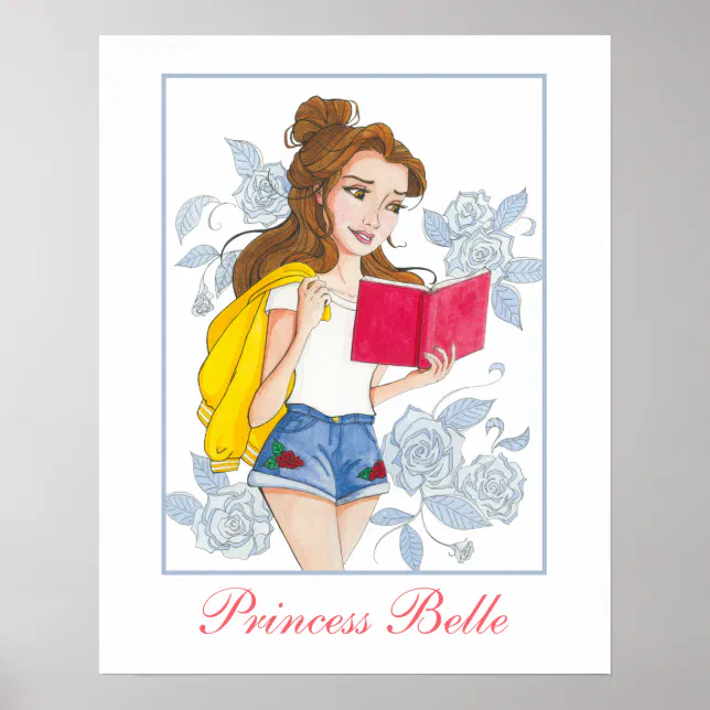 Girl's Princess Poster, Modern Princess Belle Poster | Zazzle