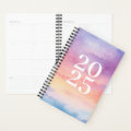 Girls Rainbow Gradient Sky 2025 Yearly Weekly Planner | Zazzle