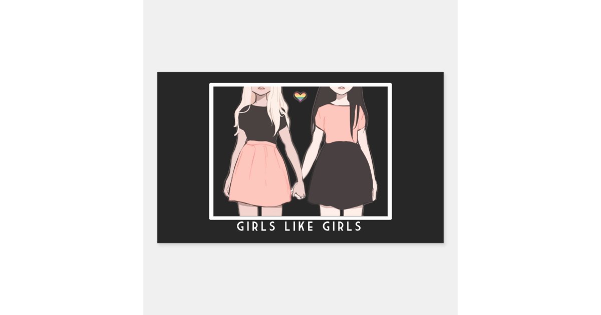 girls rectangular sticker | Zazzle