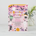 Girls Retro Pooky Party Halloween Birthday Invitation | Zazzle