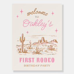 Girl's Rodeo Party Welcome Sign | Zazzle