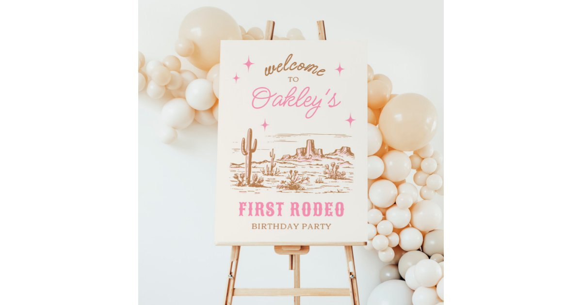 Girl's Rodeo Party Welcome Sign | Zazzle