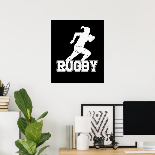 Girls Rugby Player Poster | Zazzle