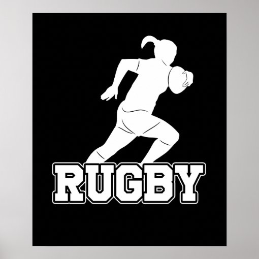 Girls Rugby Player Poster | Zazzle