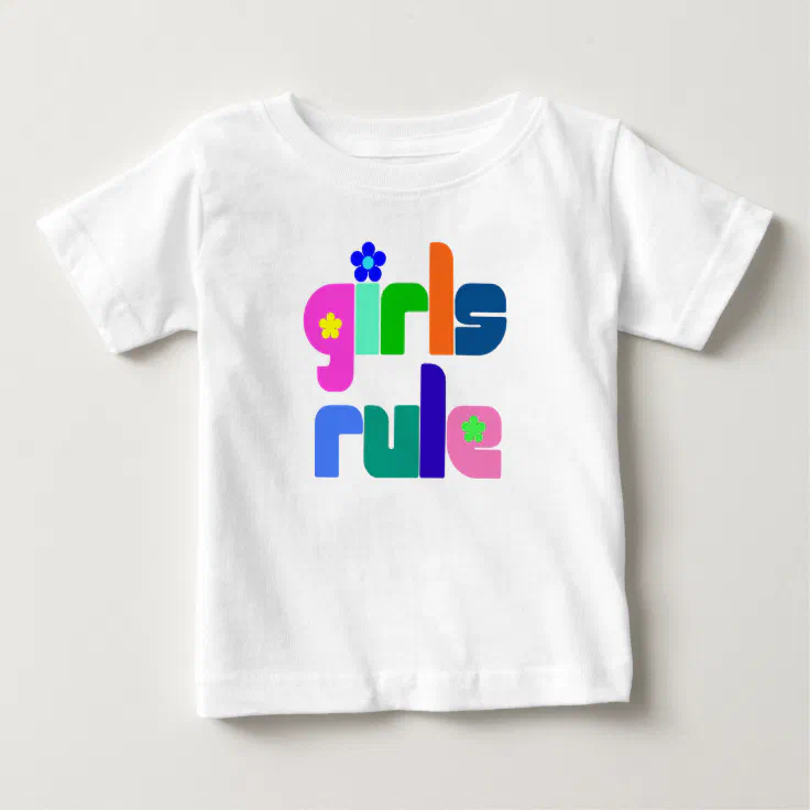 Girls rule baby/toddler t-shirt | Zazzle