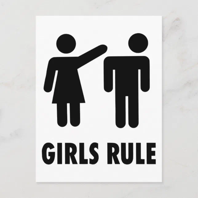 Girls Rule Postcard | Zazzle