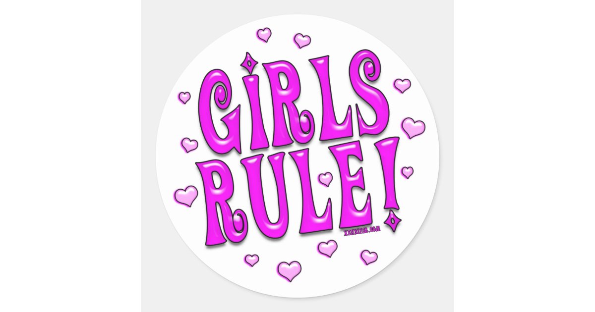 Girls Rule! Stickers | Zazzle