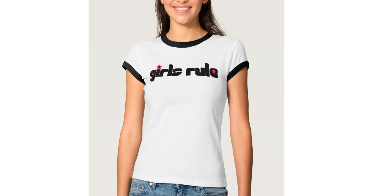 Girls rule t-shirt | Zazzle
