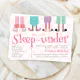 Girls Slumber Party Birthday Sleep Under Invitation | Zazzle