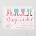 Girls Slumber Party Birthday Sleep Under Invitation | Zazzle