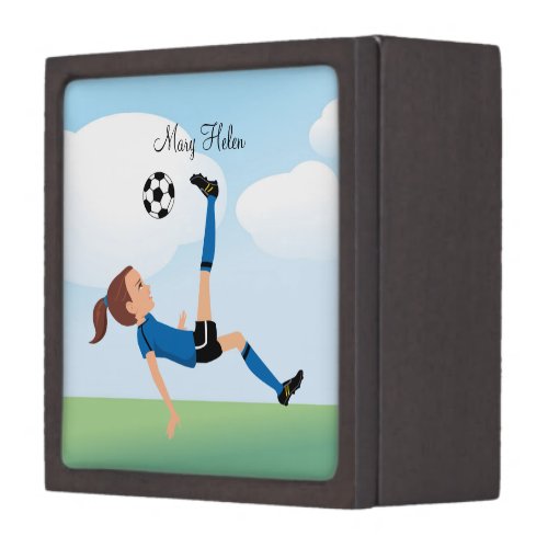 Girl's Soccer Medium GIft Box | Zazzle