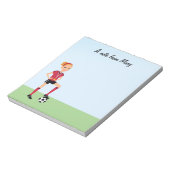 Girl's Soccer Player Notepad Personalized | Zazzle