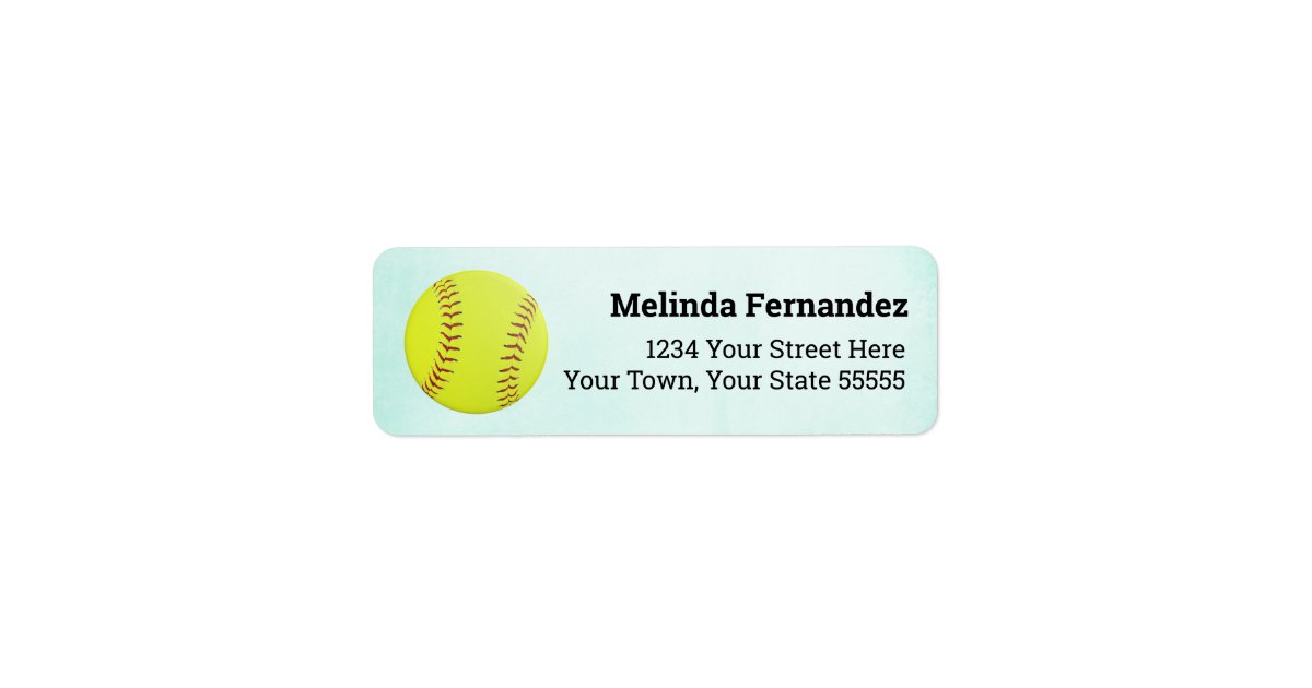 Girls Softball Sports Logo Label | Zazzle