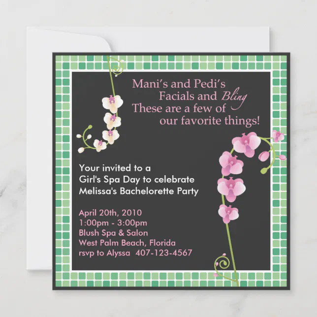 Girl's Spa Day! Invitation | Zazzle