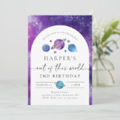 Girl's Space Birthday Invitation | Space Birthday | Zazzle