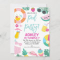 Girls Summer Pool Party Birthday Invitation | Zazzle