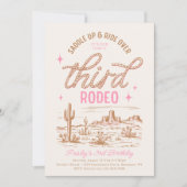 Girl's Third Rodeo Birthday Invitation | Zazzle