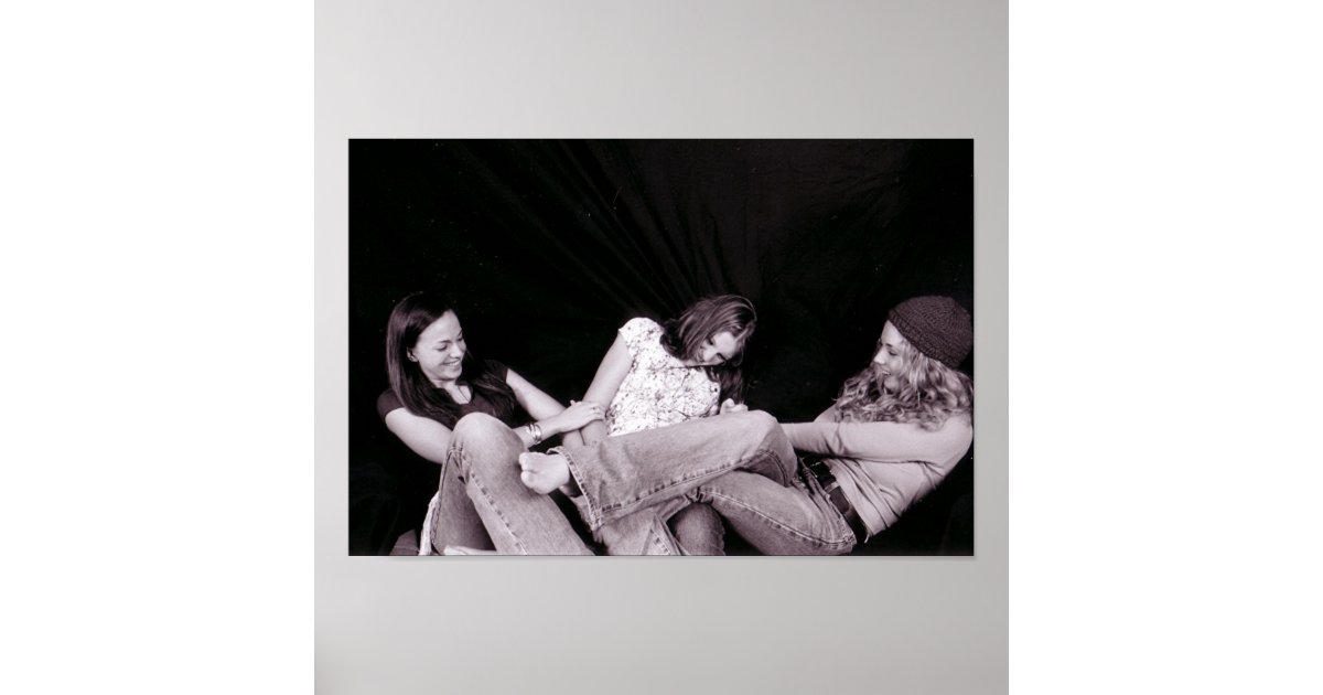 Girls tickling poster | Zazzle