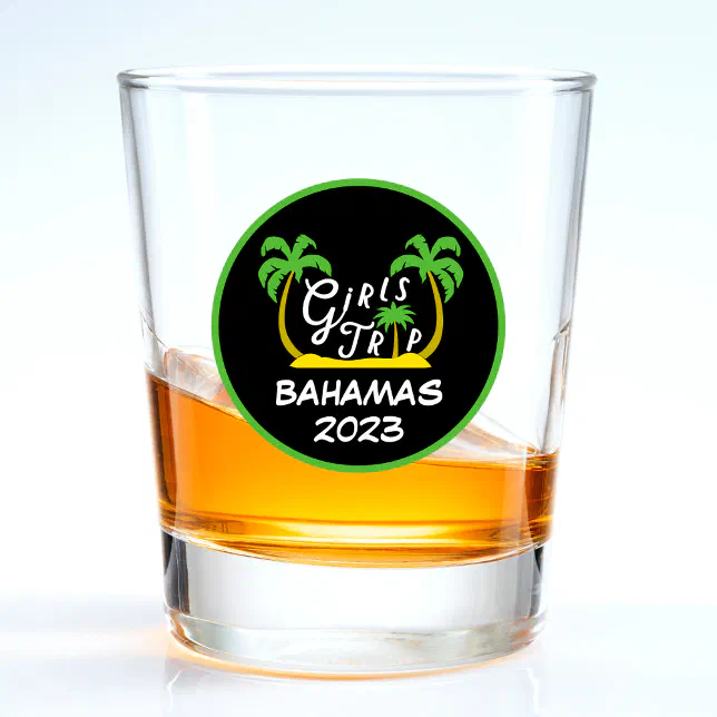 Girls Trip Bahamas Vacation Caribbean Island Shot Glass | Zazzle