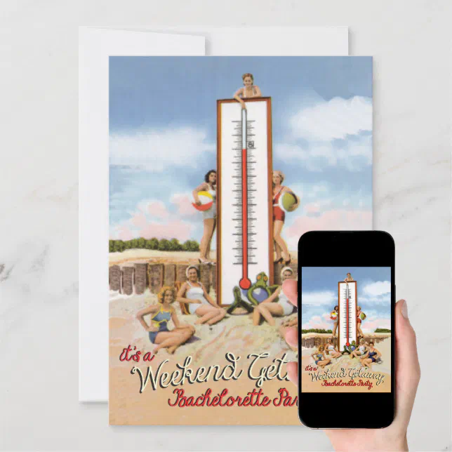 Girls Weekend Getaway Bachelorette Invitations | Zazzle