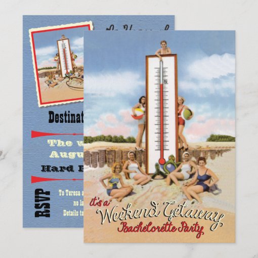 Girls Weekend Getaway Bachelorette Invitations | Zazzle